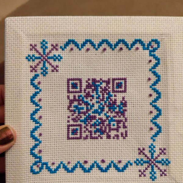 Christmas QR Code Cross Stitch Pattern Bundle, Play Songs on Youtube, 5 ...