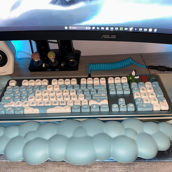 Coconut Milk Keycap Set, SOA Profile, Cute Art, PBT, Cherry MX Stem ...