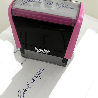 Custom Name Stamp Self Inking Signature Stamp Upload Your Signature - Etsy