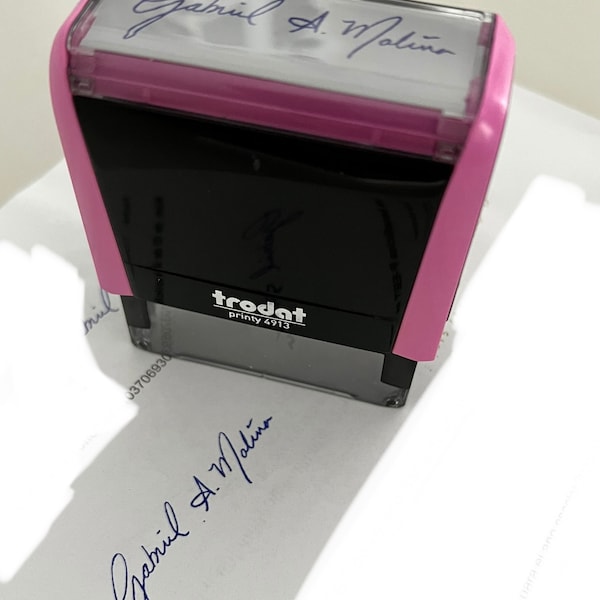 Custom Name Stamp | Self Inking Signature Stamp | Upload Your Signature ...