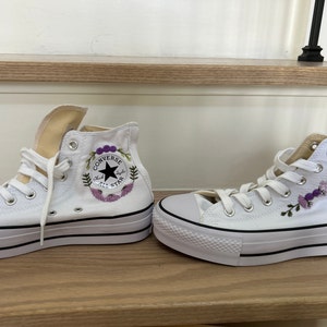 Embroidered Converse/sunflower Converse/wedding Sunflowers Converse ...