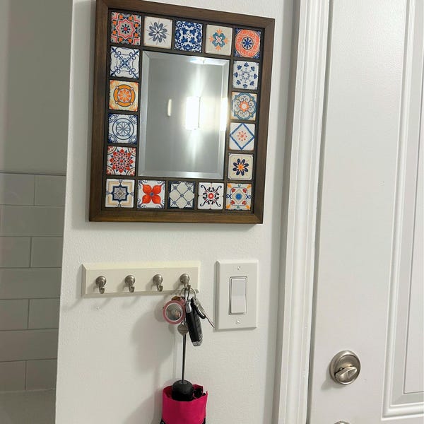 Mexican Mirror, Unique Mirror, Bohemian Mirror, Mosaic Mirror, Talavera ...