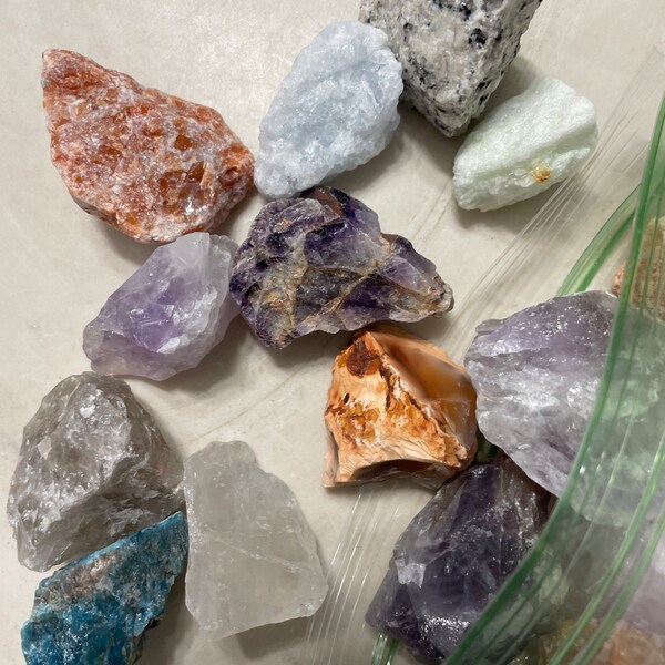 Raw Crystal Chunks - 1" to 2" Assorted Crystals Bulk - Rough Natural ...