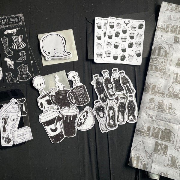 Spooky Brew Coffee Ghost Gothic STICKER Pack - Etsy