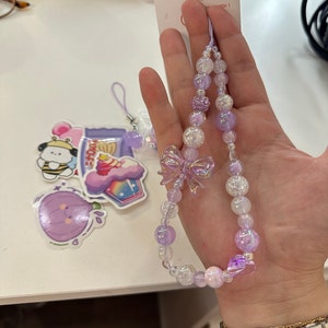 Pink Bow Tie Phone Charm Strap, Phone Lanyard, Phone Accessory, Gift ...