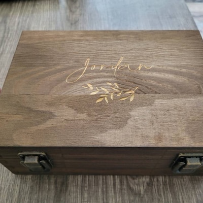 Personalized Wooden Gift Box, Engraved Name Box, Wooden Keepsake Box ...