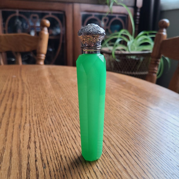 French Blue Overlay Perfume Bottle Circa 1900 - Etsy