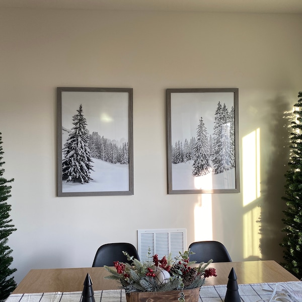 Winter Wall Art, Christmas Wall Decor, Winter Photography Snowy Trees ...