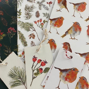 Robin Christmas Gift Tags Festive Tags Christmas Tags Christmas ...