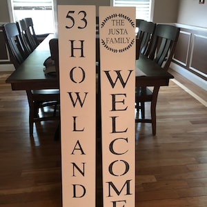 Custom Sign, Last Name Sign, Personalized Sign, Vertical Sign, Name ...