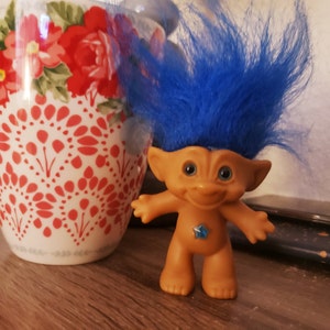 Vintage Ace Novelty Treasure Troll Doll, Red Hair, Red Star Jewel, Pink ...