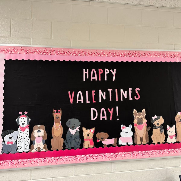 Puppy Love - Valentines - February Bulletin Board Kit - Etsy