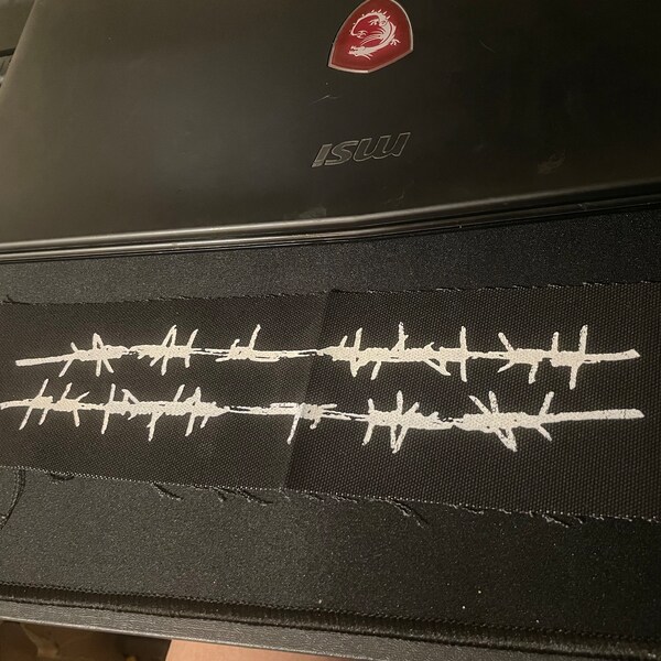 Barbed Wire Strip Patch - Screen Printed Patch - Punk - Hardcore - Etsy