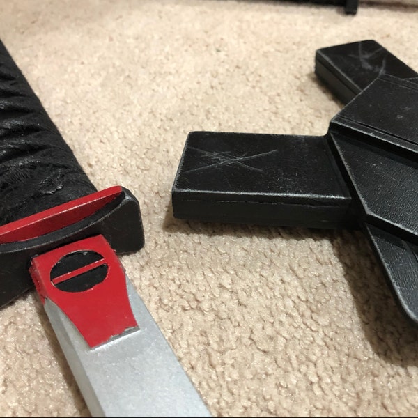 Full Set WOOD Deadpool Inspired Scabbard Set. - Etsy