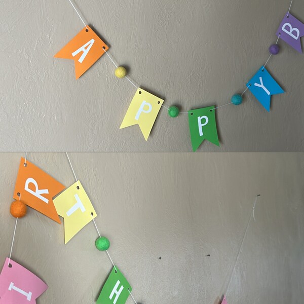 Apple Orchard Garland/classroom Decoration/fall Decor/felt Ball Garland ...