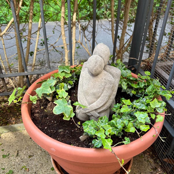 Reconstituted Stone Garden Loving Couple Statue Ornament - Etsy UK