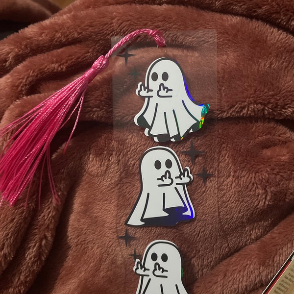 Rude Ghost Bookmarks- Cute Bookmarks- Spooky- Acrylic Bookmark - Etsy