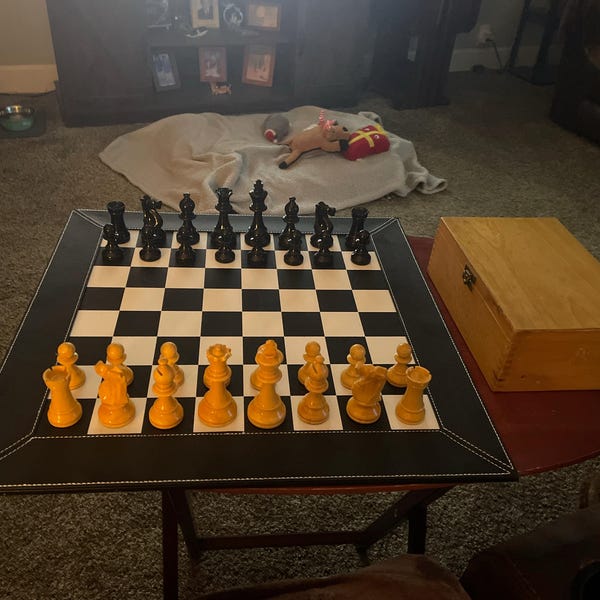 Luxury Staunton Chess Set, Drueke Design, KH 9,3cm /3,7 In., Double ...