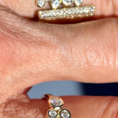 Floating Bubble Wedding Band Women / Single Prong Set Full Eternity ...