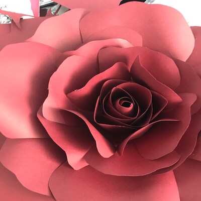 Giant Paper Rose Templates, DIY Large Paper Flowers, Printable PDF ...