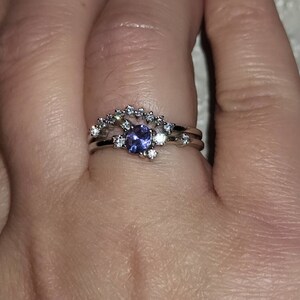 June Birthstone Engagement Rainbow Moonstone Ring Natural | Etsy