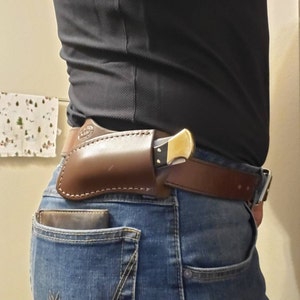 Custom Leather Crossdraw Sheath for Schrade Sharpfinger 152OT - Etsy