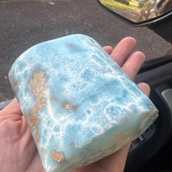 1.7 "in. Dominican Nice Deep Blue Larimar Stone Pendant Handmade - Etsy