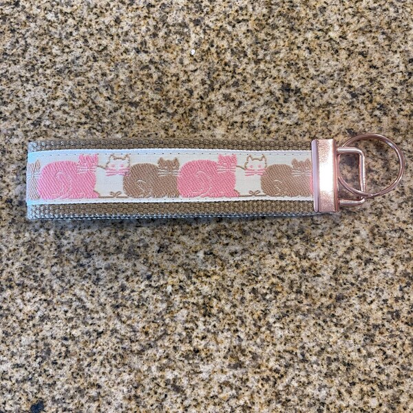 Purple Swirl Keychain Wristlet - Fabric Key Fob - Key Strap - New ...