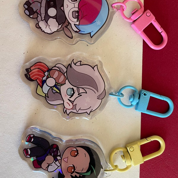 Alien Stage Mizi & Sua Angel Devil Keychains + Glitter Stickers - Etsy