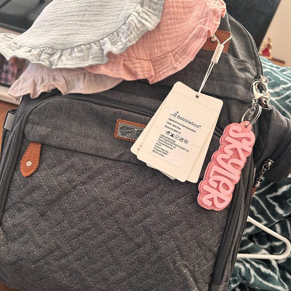 Personalized Keychain/ Acrylic Keychain / Diaper Bag Tag/ Lunch Box Tag ...