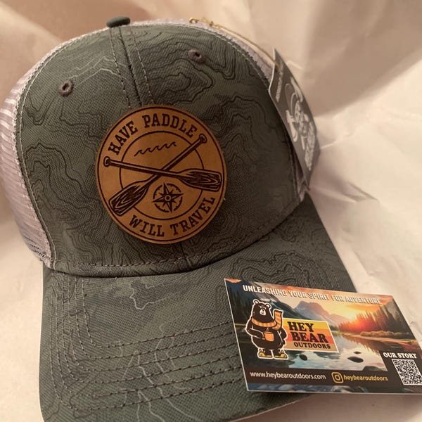 Have Paddle - Will Travel, Canoeing Hat Kayaking Hat, Kayak, Leather ...
