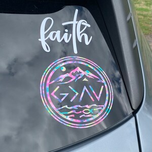 Faith Decal, Christian Car Decals, Bible Journaling Accessories, Jesus ...