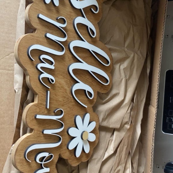 Daisy Name Sign, Nursery Name Sign, Daisy Nursery Decor, Name Sign for ...