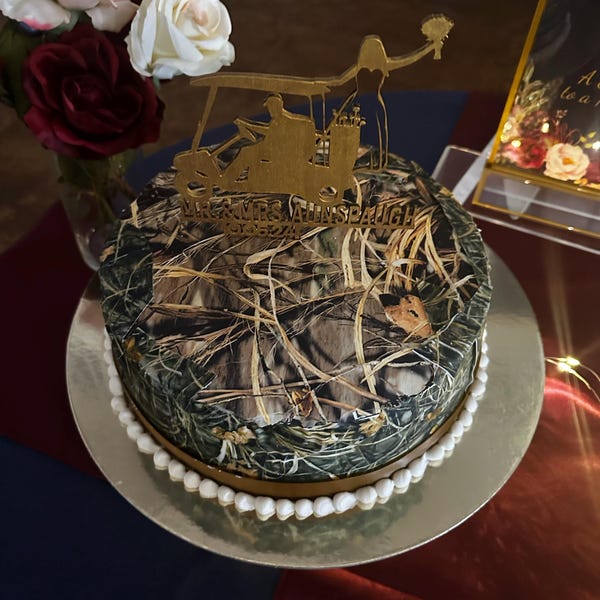 Wetlands CAMO Edible Image 1/4 1/2 Sugar Sheet Cake Topper Great for ...