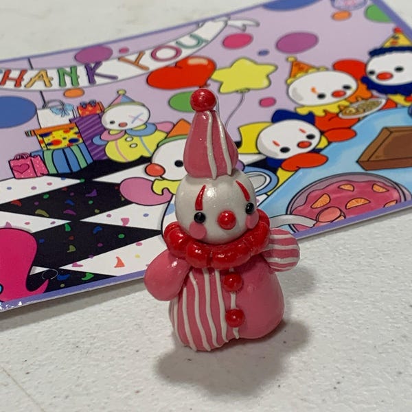 Mini Clown Handmade Figurine - Etsy