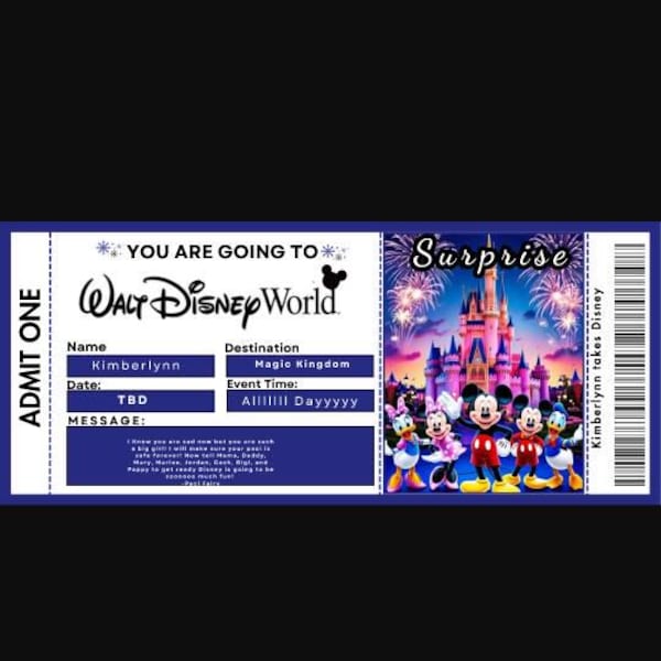 Surprise Birthday Trip Ticket, Surprise Trip Reveal, Surprise Trip ...