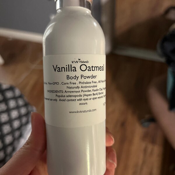Vanilla Oatmeal Body Powder: Talc Free Dusting Powder, 4 Oz - Etsy