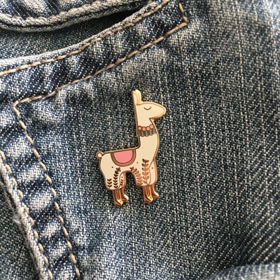 Enamel Pins Llama Cute Animal Enamel Pin - Etsy