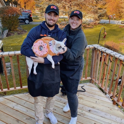 Adult Teen Dress up Set Dunkin' Donuts Apron, Hat, and 2 Name Tags ...