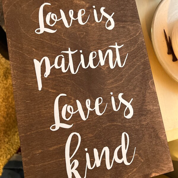 Italian Wooden Signs Wedding Decoration, Italian 8 Signs 1 Corinthians ...
