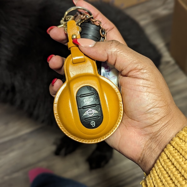 Personalized Leather Key Cover for Mini Cooper Countryman, Clubman, 3 ...