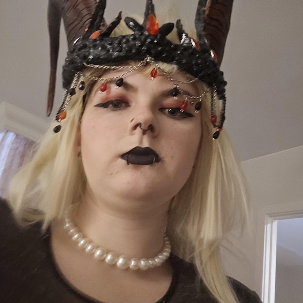 Hazbin Hotel Lilith Crown - Black Gothic Crown-black Tiaras-black ...