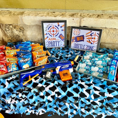 Dart Party Signs Dart Battle Party Signs Dart War Signs Dart Guns ...