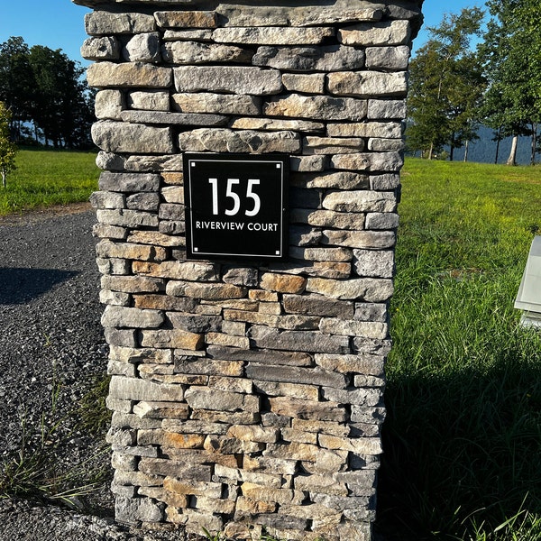 Engraved Stone Address Plaque, Custom Home Number Sign - Etsy
