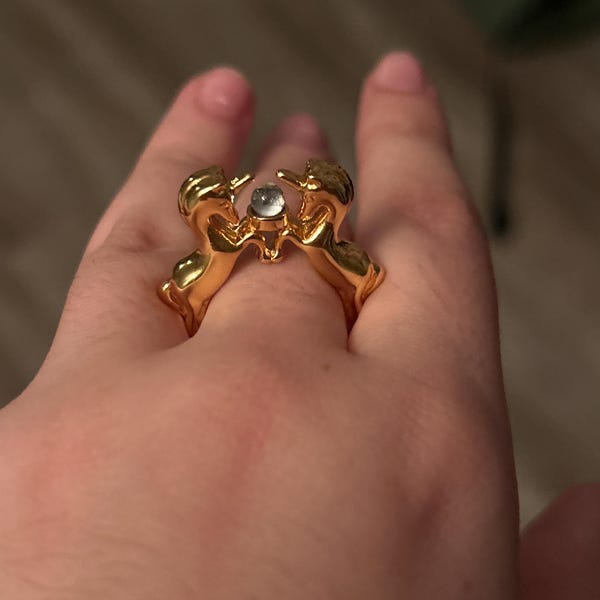 Pencil Ring Yellow and Silver - Etsy