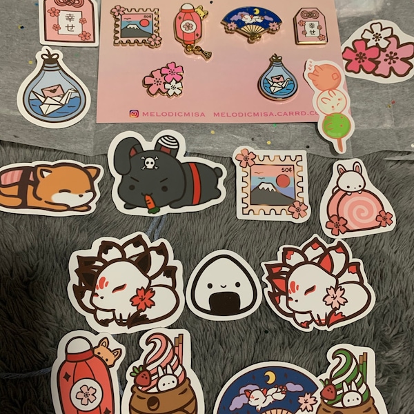 Pink Omamori Enamel Pin – Shiawase Lucky Charm Japanese Good Fortune ...