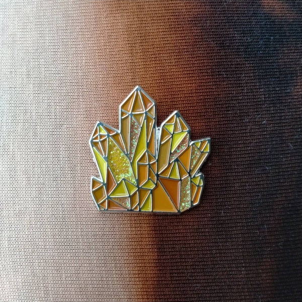 Birthstone Inspired Glitter Crystal Enamel Pin | Lapel Pin, Badge ...