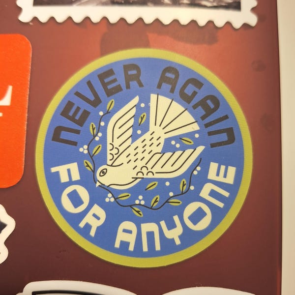 Never Again, for Anyone Die Cut Sticker | Doctors Against Genocide ...