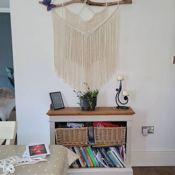 Minimalist Macrame Wall Hanging, Simple Macrame Wall Decor, Wall Art ...