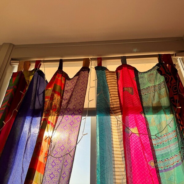 Vintagecotton Velvet Coral Orange Color Bird Print Luxury Curtain ...